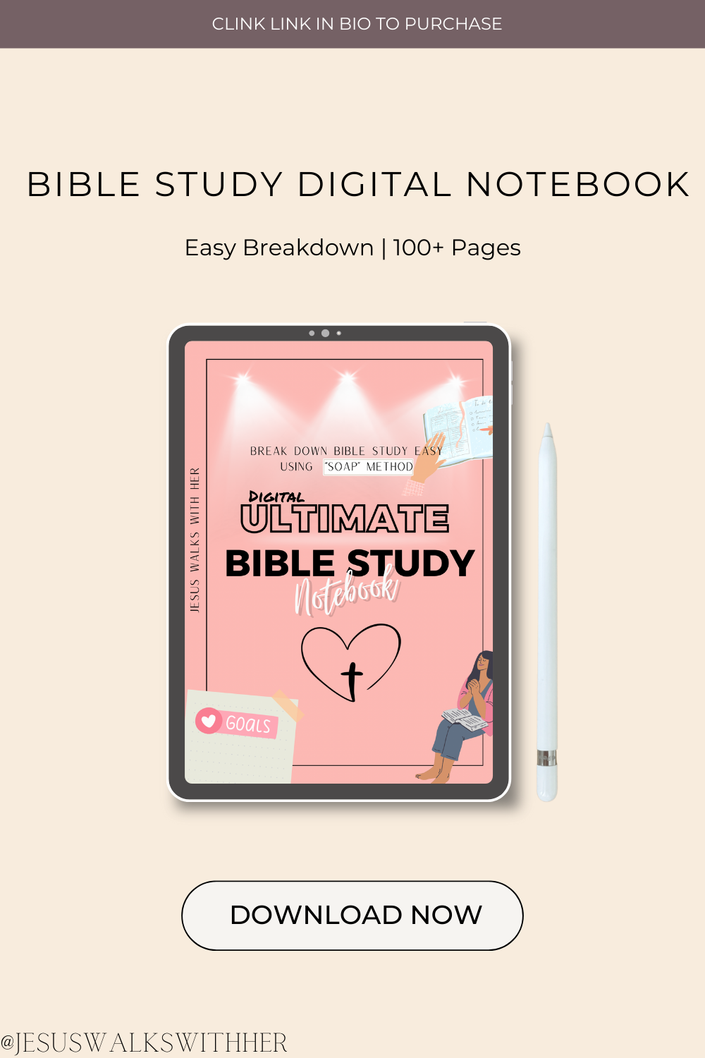 ULTIMATE Digital Bible Study Planner – Jesus Walks With Her